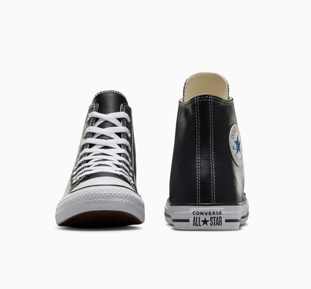 Czarne Wysokie Chuck Taylor All Star Leather - 132170c Converse.pl